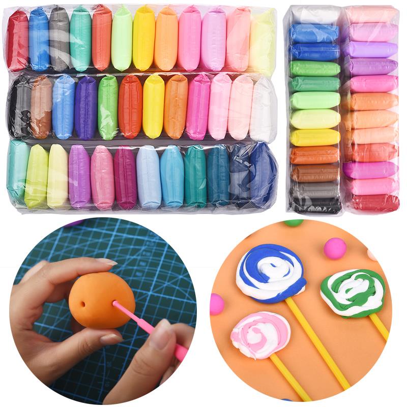 Color Polymer Light Clay Soft Plastic Slime Toy Modelling Clay ...