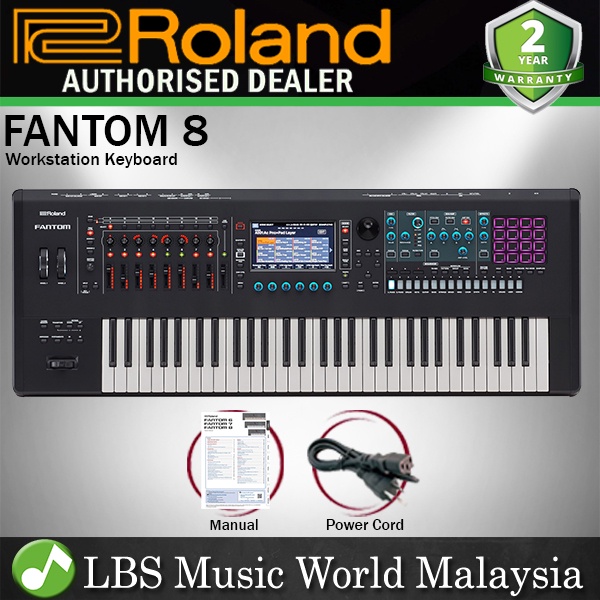 Roland Fantom 8 88 Key Semi Weighted Lcd Touchscreen Usb Midi Music