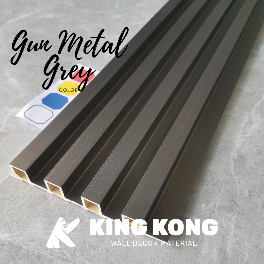 Fluted Wall Panel WPC Wall Decoration Metal Color Gold Rose Gold ...