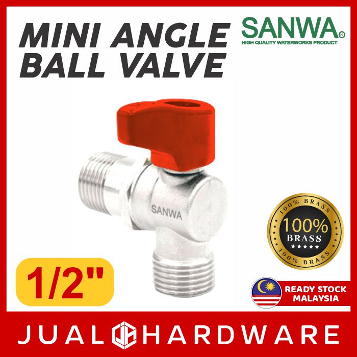 JH - SANWA Mini Angle Ball Valve (Male/Male) - 1/2 Inches | Shopee Malaysia