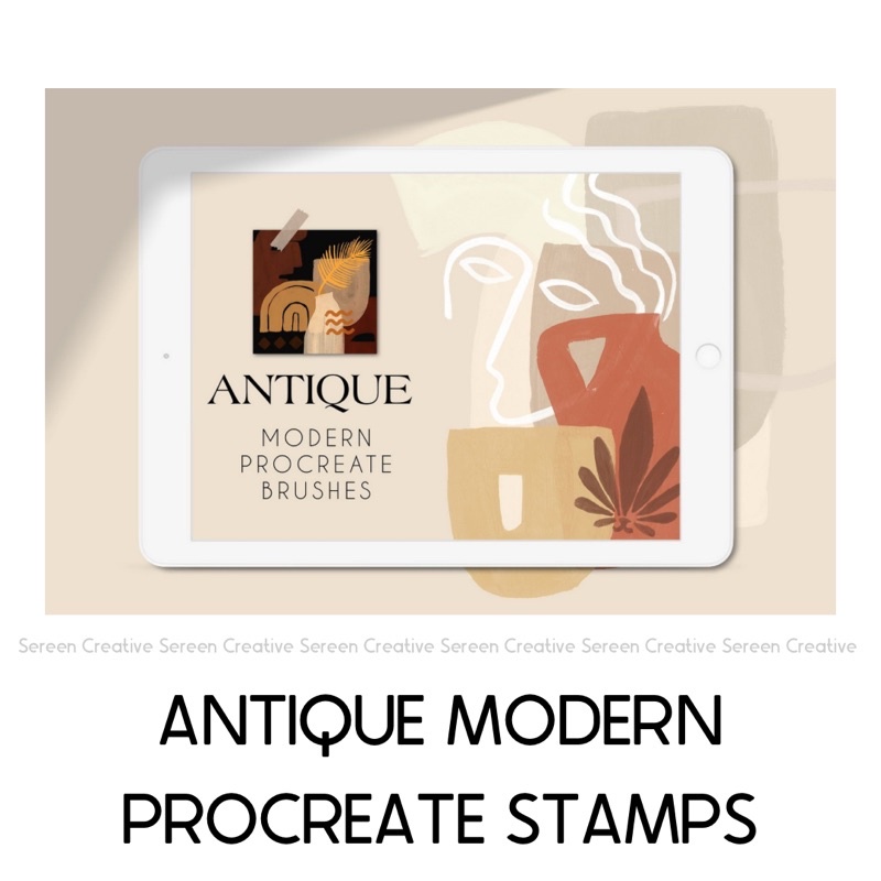 P185 Antique Modern Procreate Stamp by Struvictory.art (Stamps painted ...