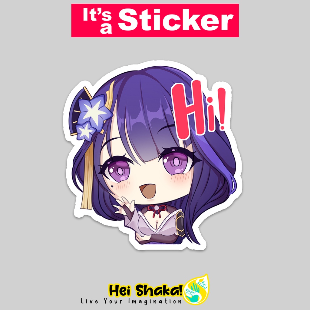 Genshin Impact Raiden Shogun Sticker Game Character Sticker Waterproof ...