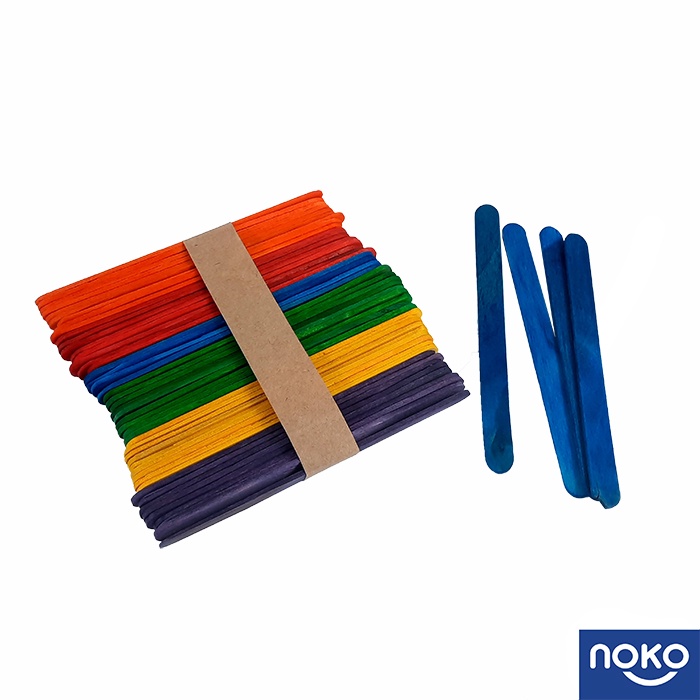 NOKO Plain and Notched Ice Cream Stick | Wooden Popsicle Stick | Craft ...