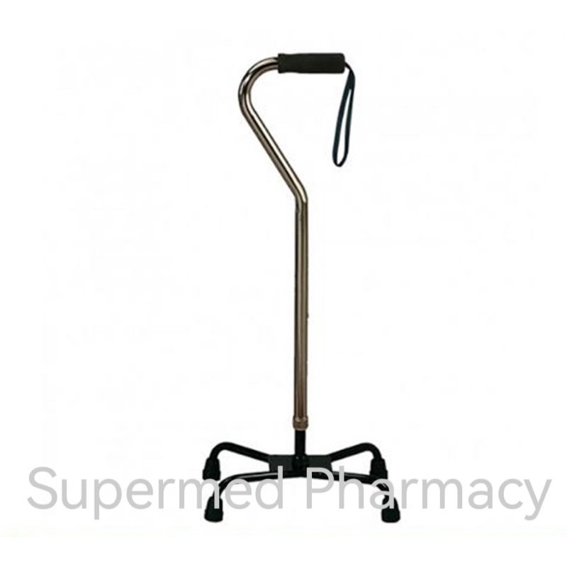 Esco Adjustable Aluminium Walking Stick Quad Narrow Base (Bronze ...