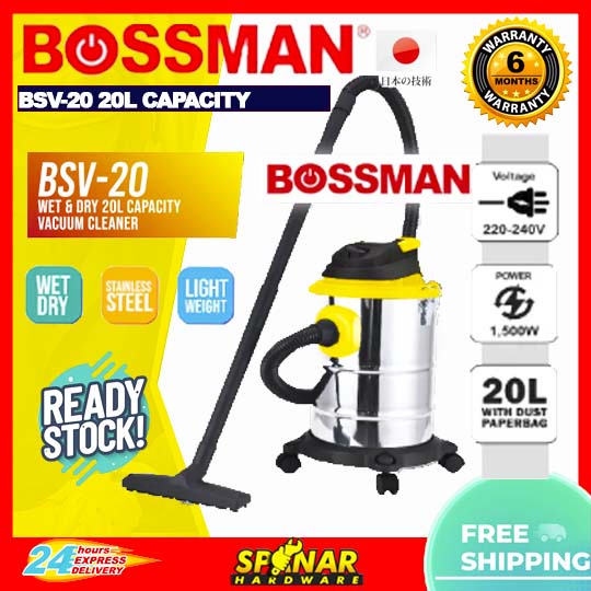 Bossman (3 IN 1) BSV20 20L Wet Dry Vacuum Cleaner Wet & Dry + Blower ...
