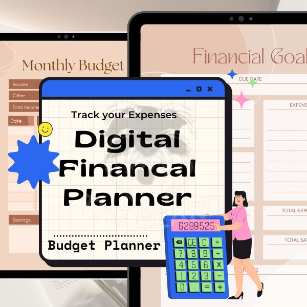 Affordable Digital Financial Planner budget planner expenses tracker ...