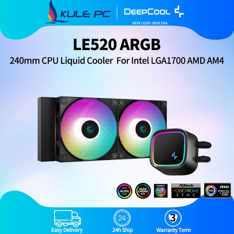 [Ready Stock]Deepcool LE520 LE720 ARGB 240mm 360mm CPU AIO Cooler ...