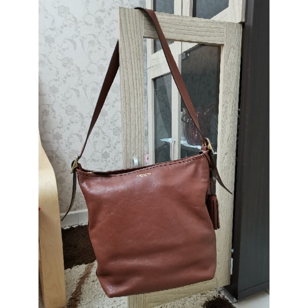 Coach Hobo bag in cow leather with original resit | Shopee Malaysia