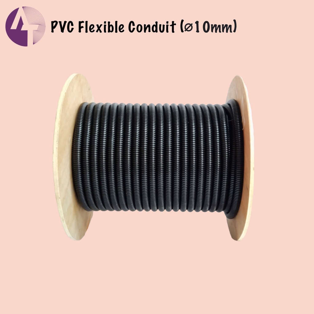PVC Flexible Conduit 10mm - Black | Shopee Malaysia