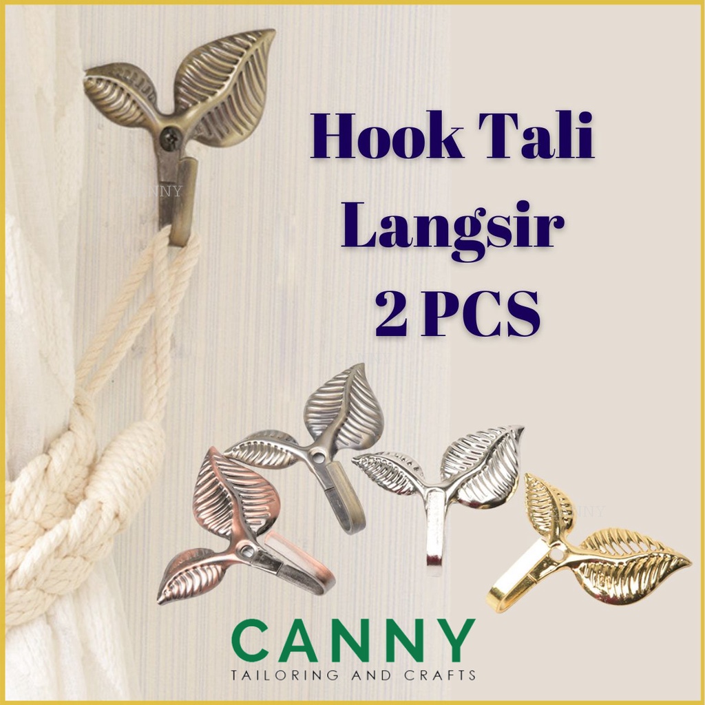 (Free Screw) 2pcs Cangkuk Besi Tali Langsir Curtain Tie Back High ...