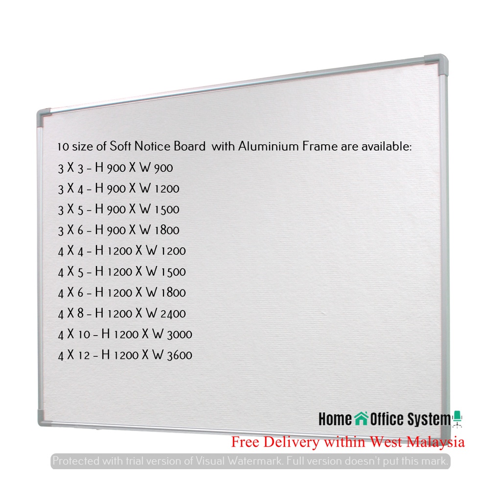 Soft Notice Board With Aluminium Frame - Home And Office System - SNB ...