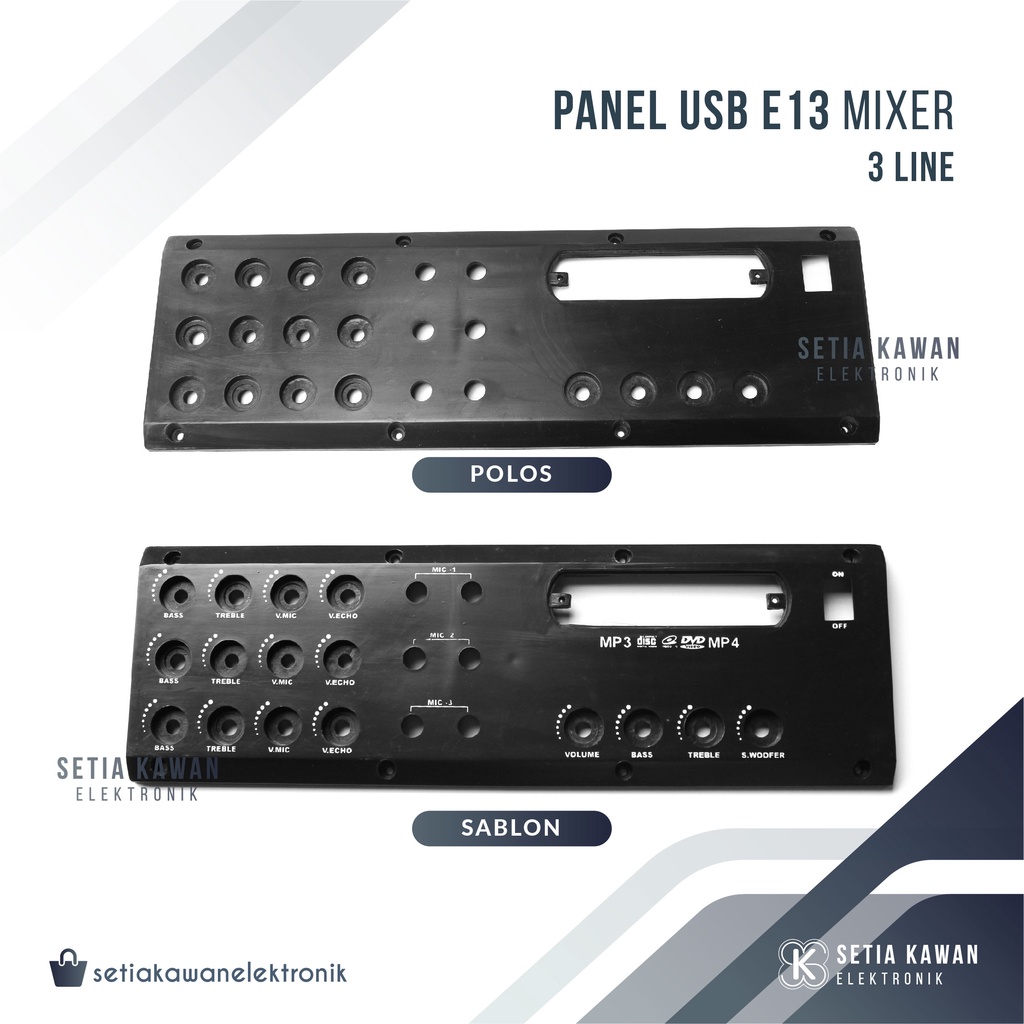 E13 3 Line USB Mixer Active Speaker Kit Panel / Plain Plastic Active Speaker Panel - Screen ...