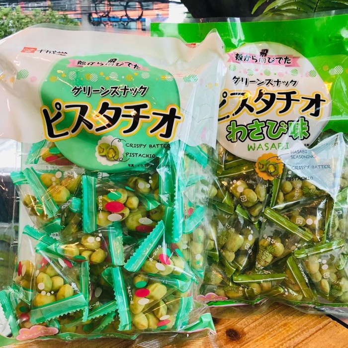 Sennarido Pistachio Japan Green Snack Pistachio Wasabi/Original ...