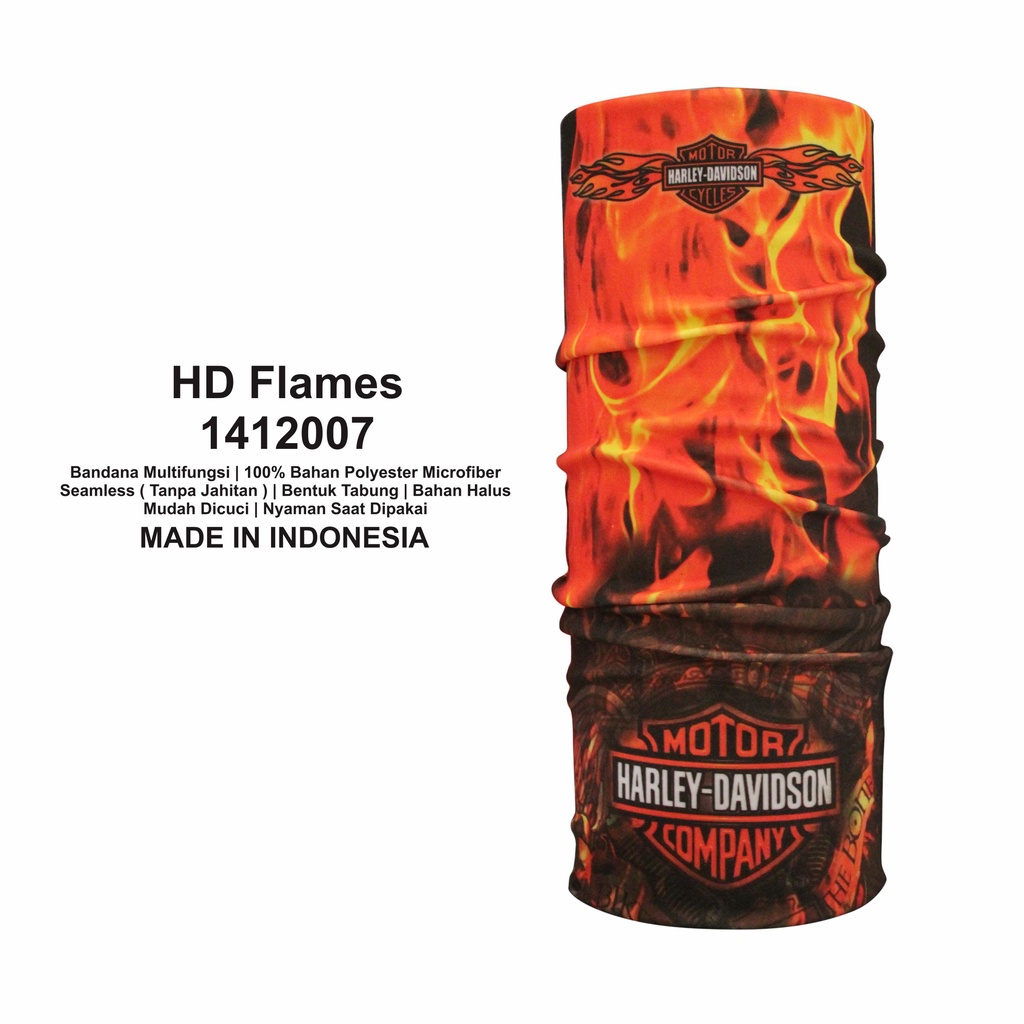 ORIGINAL CK BANDANA MOTORCYCLE MASK BANDANA - HARLEY DAVIDSON FLAMES ...