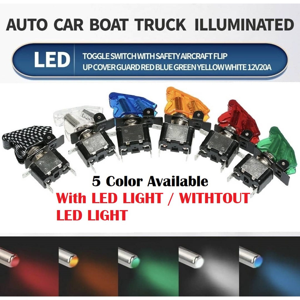 Car On Off Switch Toggle Button Push Start Panel Cover 12v 24v Sport ...