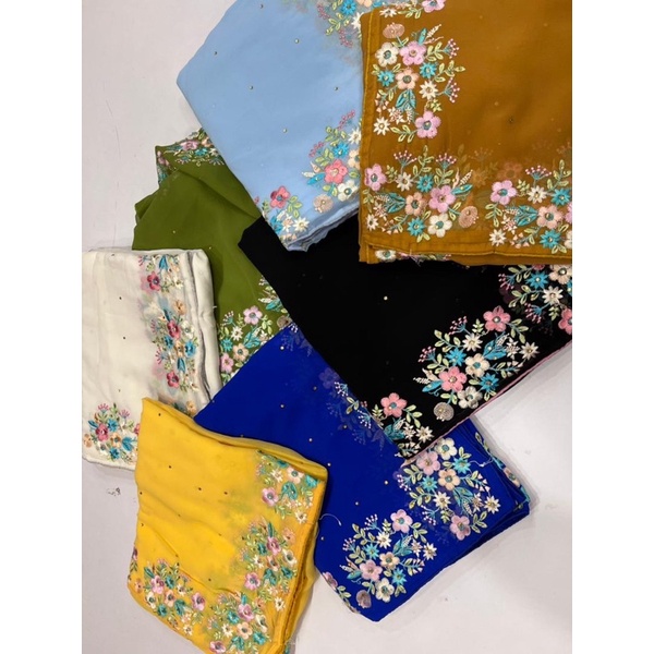 🌹KAIN PASANG SAREE BUNGA TERATAI🌹 | Shopee Malaysia