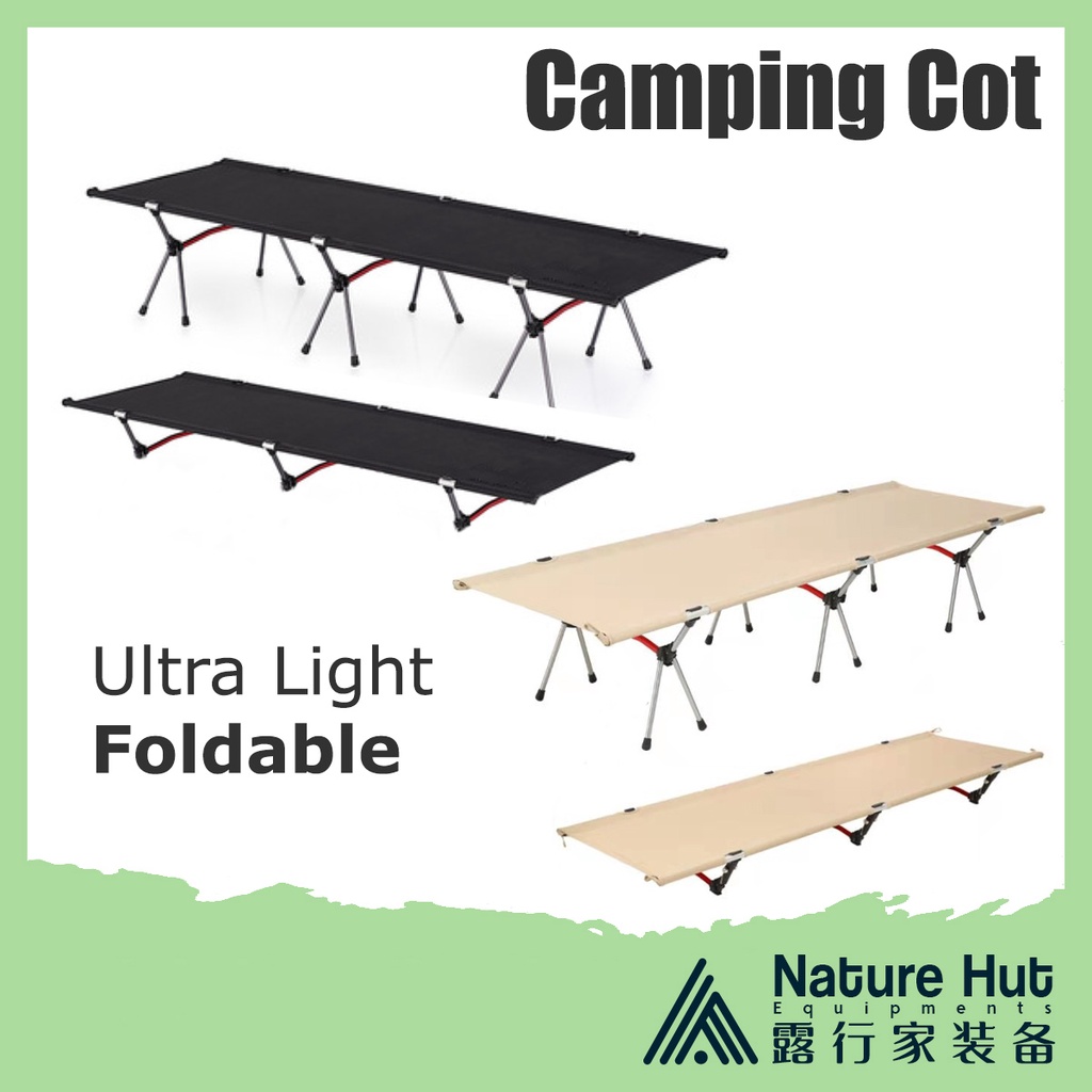 Foldable Camping Cot Outdoor Folding Bed Travel Base Camp Sleeping ...