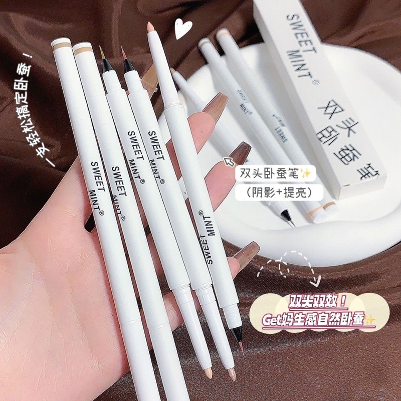 Sweet Mint Double Head Skily Worm Pen 2 in 1 eyeliner双头卧蚕笔女提亮 | Shopee ...