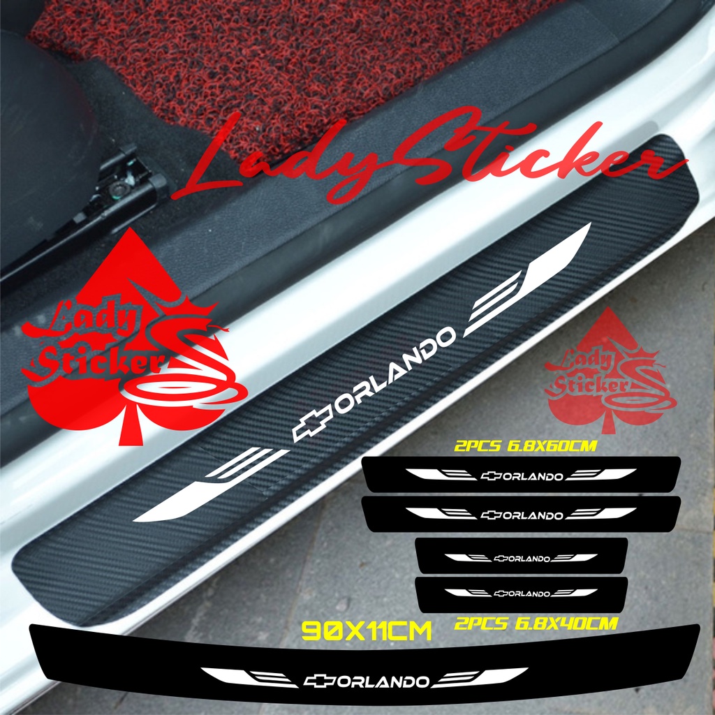 5pcs sticker sill plate carbon 3d Car sticker carbon 3d Protector Step ...
