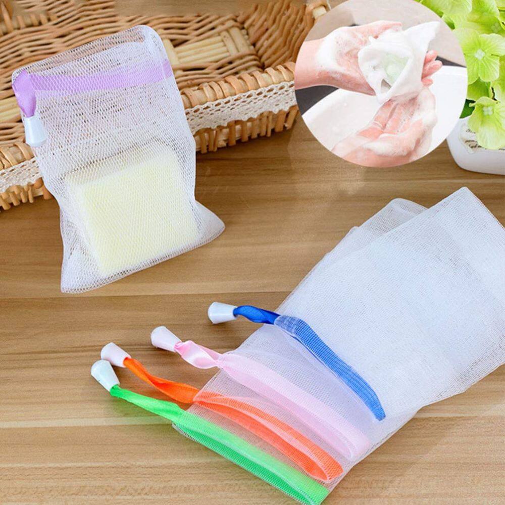 BeyondB Exfoliating Mesh Soap Bag Soap Saver Bags Bubble Foam Net Soap ...