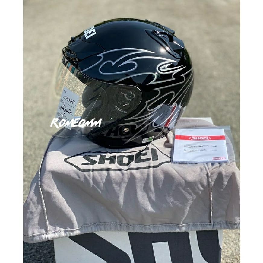 Helmet SHOEI JFORCE 2 Jack Helmet / Visor CJ1 Premium 1to1 Topi Keledar ...