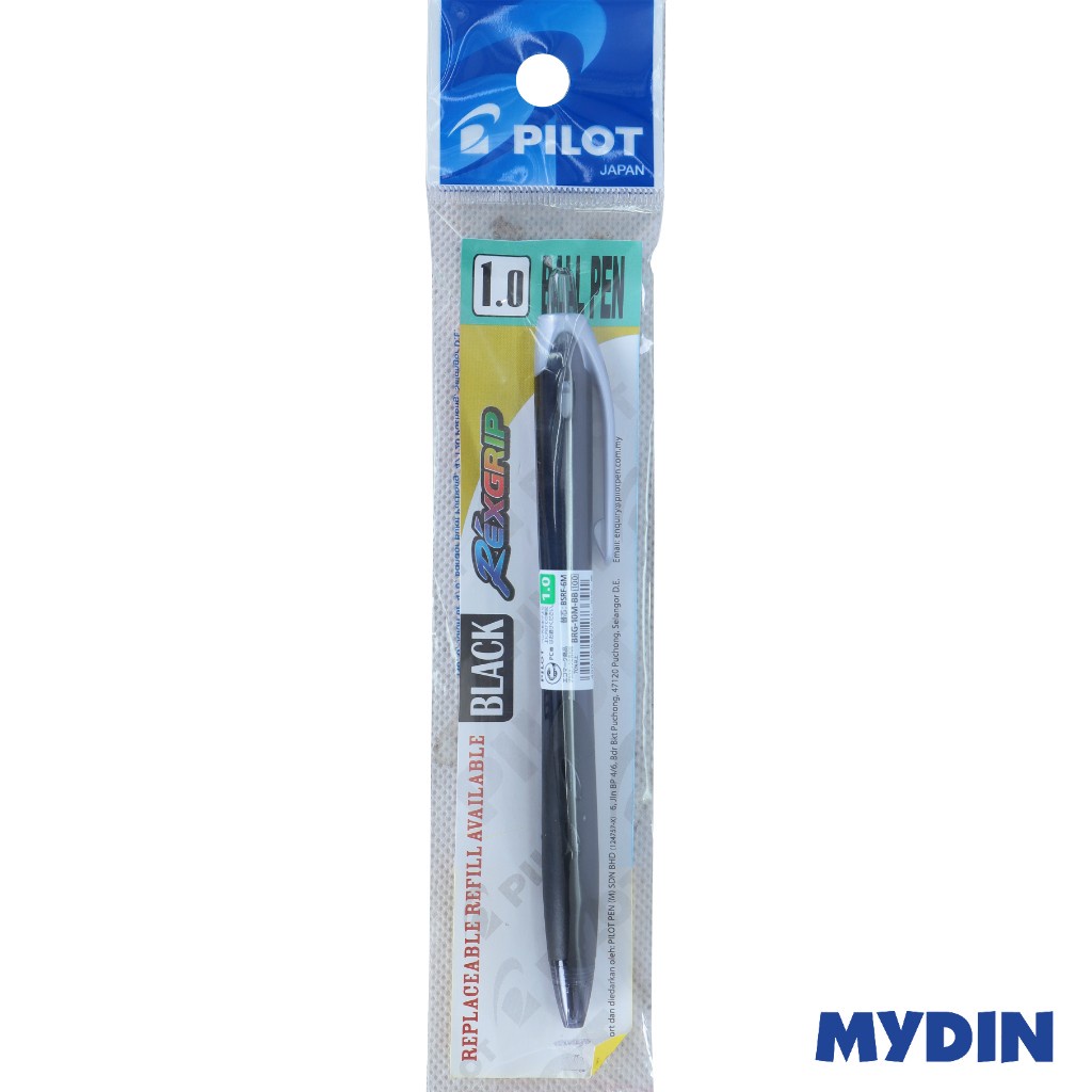 Pilot Rexgrip Ball Point Pen - Black (1.0mm) | Shopee Malaysia