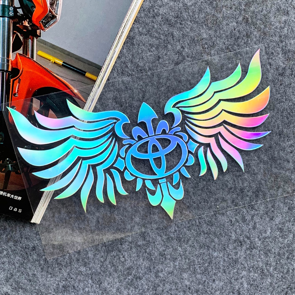 Toyota Wings Laser Sticker Car Engine Cover Bumper Windshield Emblem ...