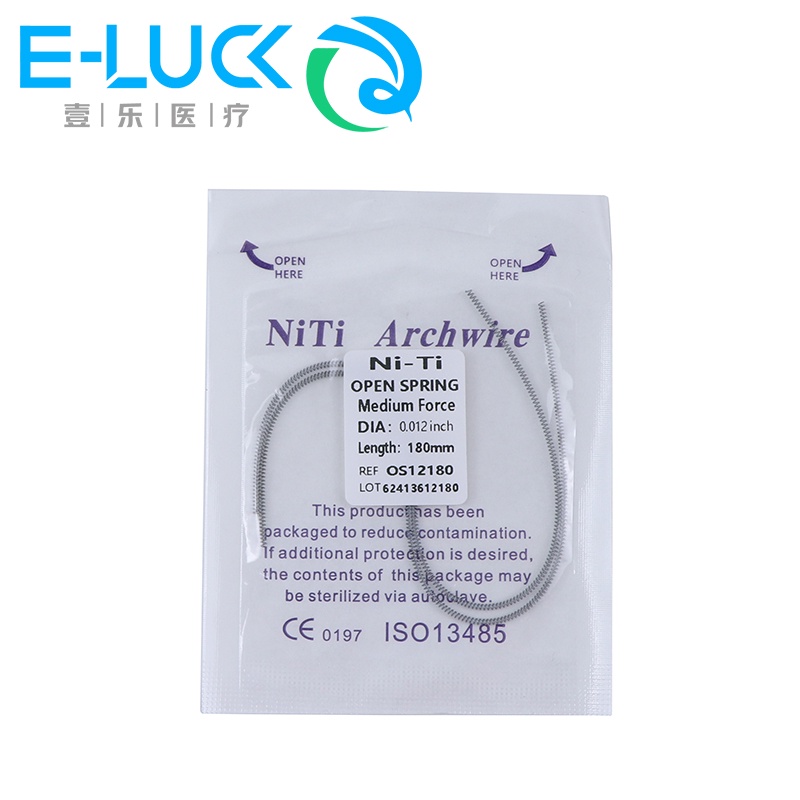 2pcs/Pack Dental Orthodontic Open Spring Niti Elastic Coil Spring 0.010 ...