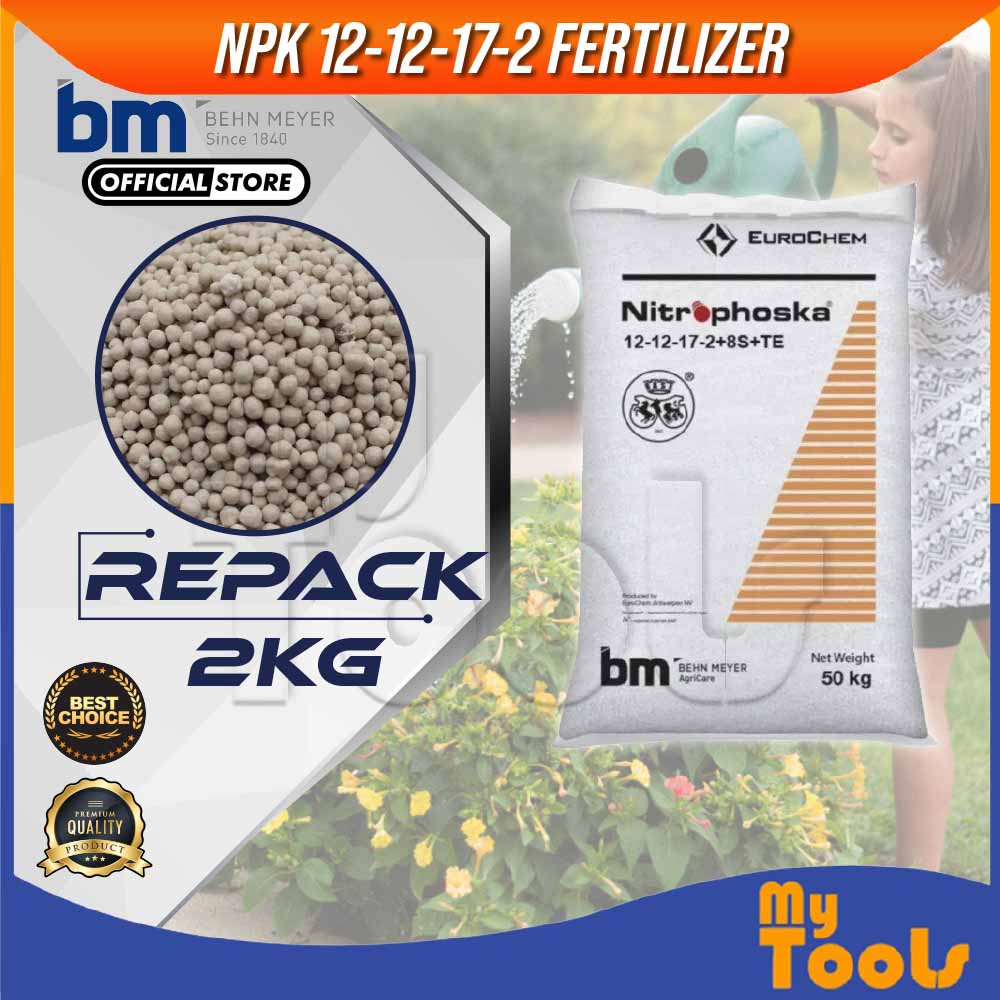 Mytools Fertilizer Nitrophoska Blue BEHN MEYER 12-12-17-2 (2KG) Baja ...