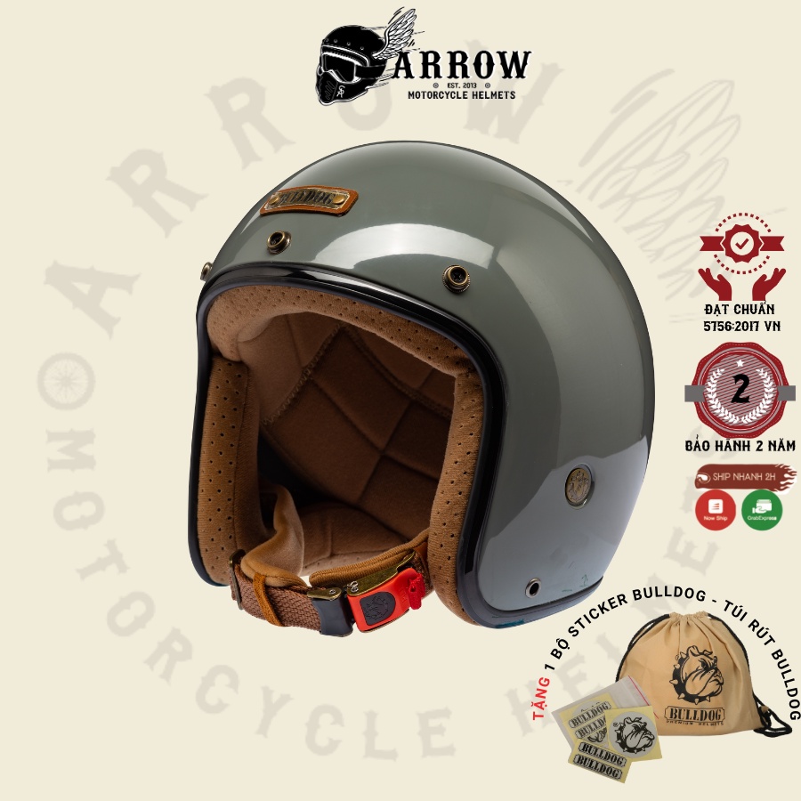 Genuine 3/4 Bulldog Perro 4u helmet, Arrow colorful helmet | Shopee ...