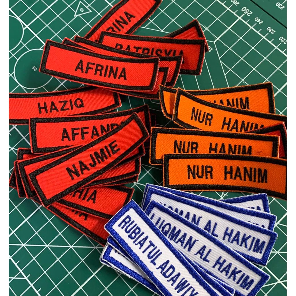 Tag Nama Sulam Sekolah / Name Tag Sulam | Shopee Malaysia