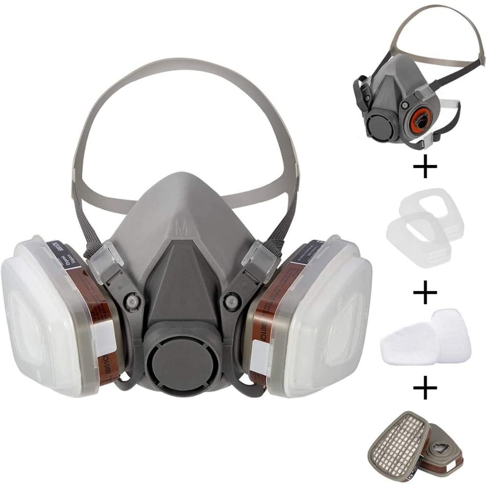 7in1 6200 N95 Grade Anti Gas Anti Poison Mask Half Face Safety ...