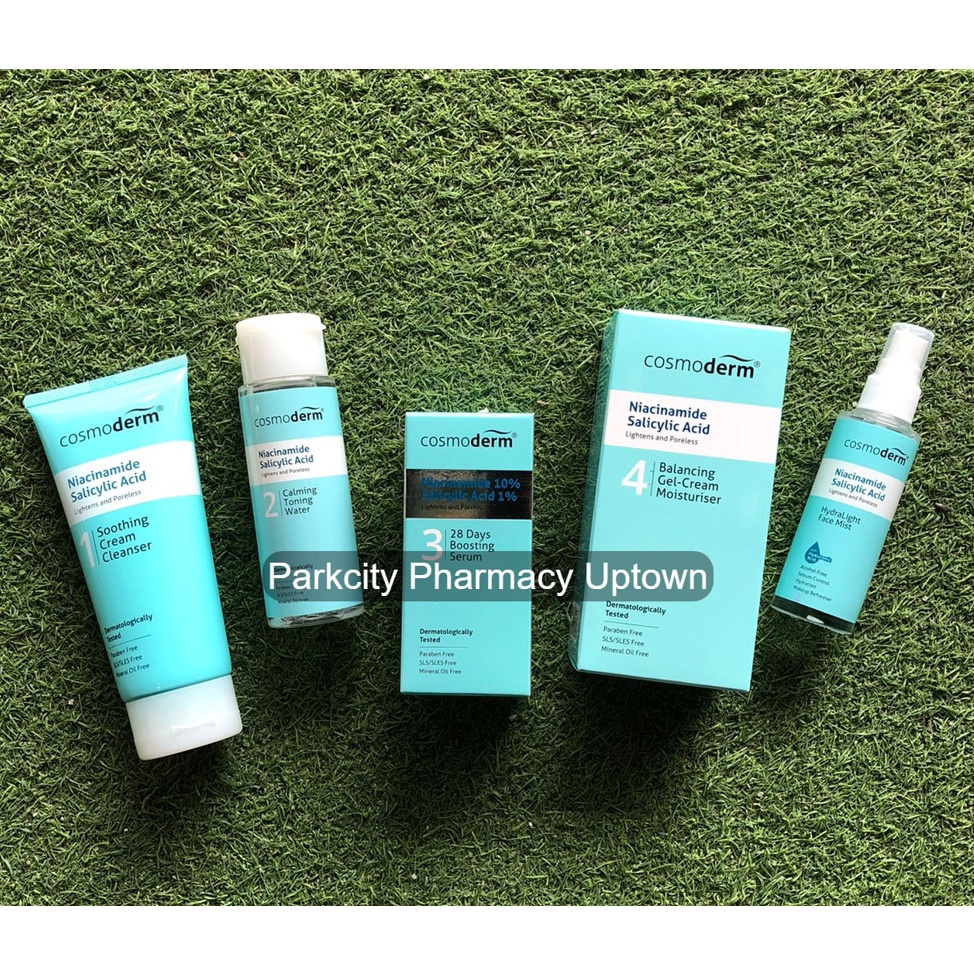 Cosmoderm Niacinamide Salicylic Acid (Cream Cleanser/ Toning Water ...