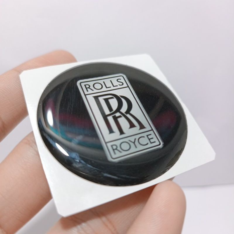 Rolls-royce Round Emblem sticker Embossed Flexible resin | Shopee Malaysia