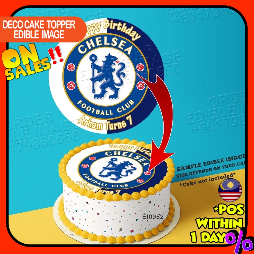 Printing Chelsea 1 Edible Image Print Cake Photo Icing Paper Birthday ...
