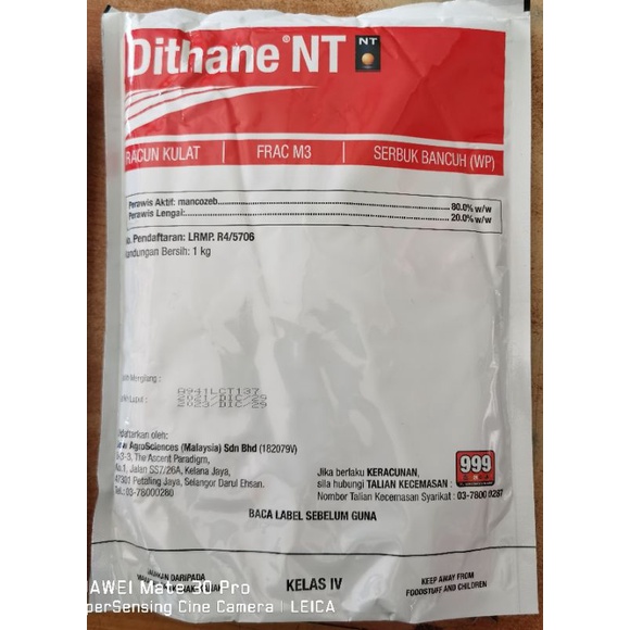 Dithane NT | Mancozeb 80% | Kencozeb | Dow | Racun Kulat | Fungicide | 1kg | Shopee Malaysia