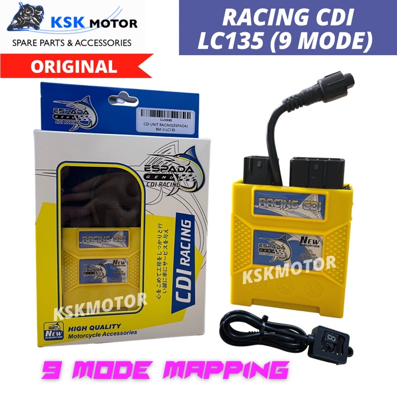 CDI UNIT RACING LC135(9 MODE)ESPADA ORIGINAL(LC135 V1-V7 USE)(9 MODE MAPPING)(LC135 SPEC 57/60 ...