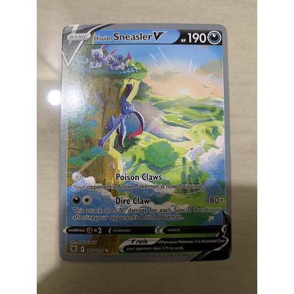 card pokemon ALT ART Hisuin SNEASLER V | Shopee Malaysia