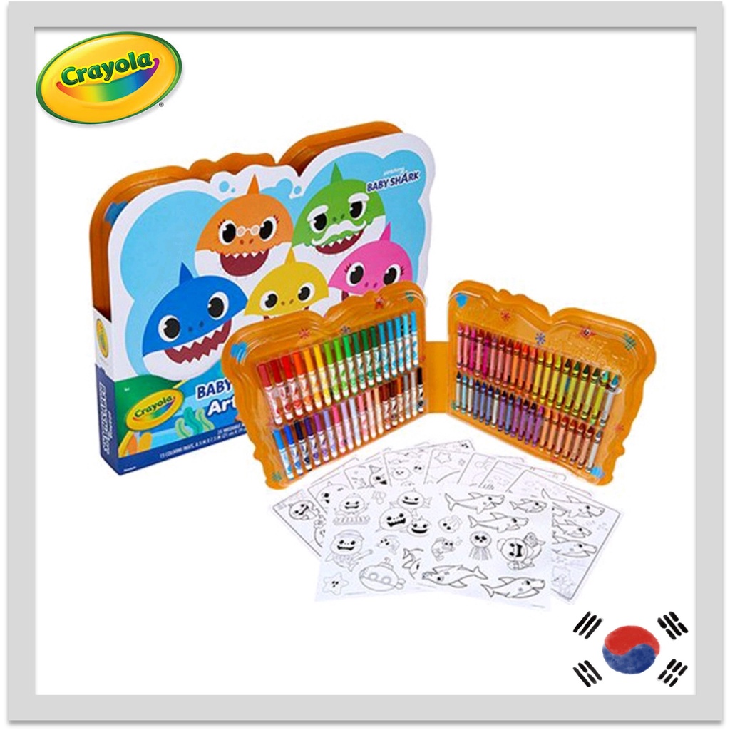 [Crayola] pinkfong BABY SHARK ART SET Crayon Water-Based Marka Coloring ...