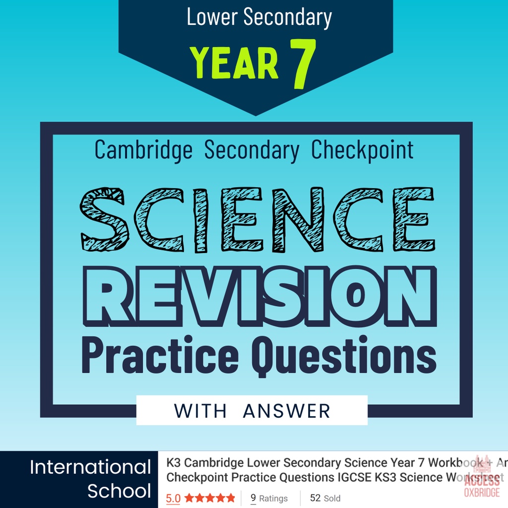K3 Lower Secondary Science Year 7 Science Workbook + Answer Checkpoint ...