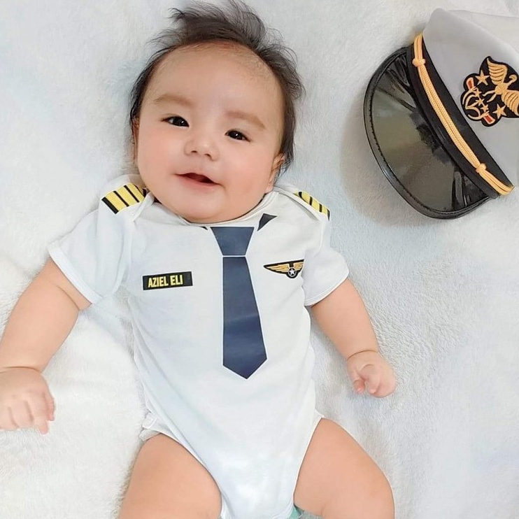 Pilot Costume Baby Onesie Unisex New Born Baby Clothes OMG5 | Shopee ...