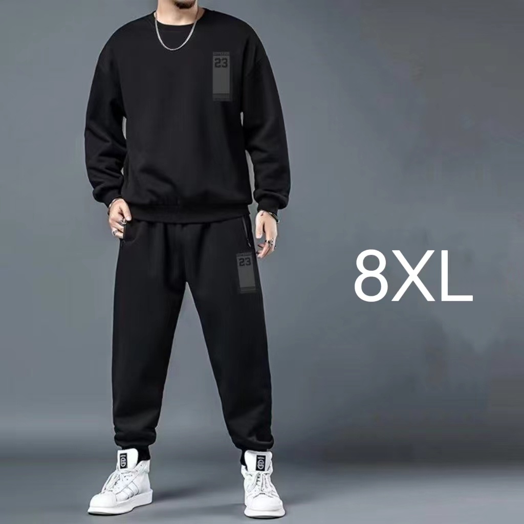 【2XL-8XL】Men's Plus Size Sports Suit Super Loose Casual Fashion ...