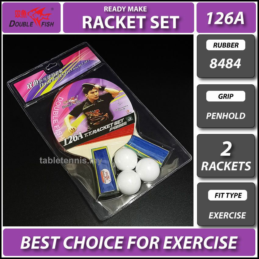 Double Fish Racket 126A Ready Make Table Tennis Racket Chinese Penhold ...