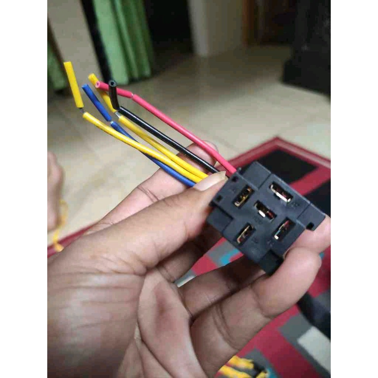 Surabaya- Horn Relay Socket+Cable/4/5Ft pin Relay Socket Cable | Shopee ...