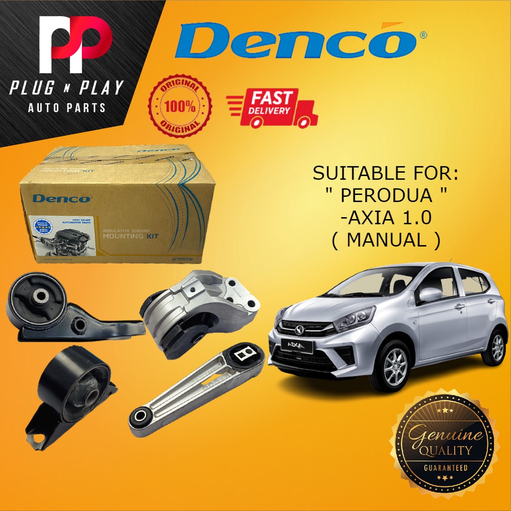 QUALITY DENCO ENGINE MOUNTING SET PERODUA AXIA 1.0 (MANUAL) | Shopee ...