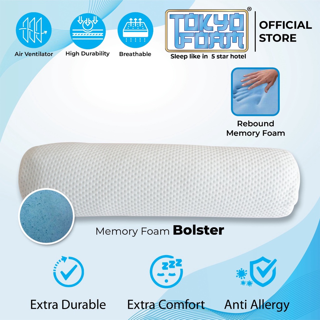 Memory Foam Sleeping Bolster By Tokyo Foam (1 Bolster) | Shopee Malaysia