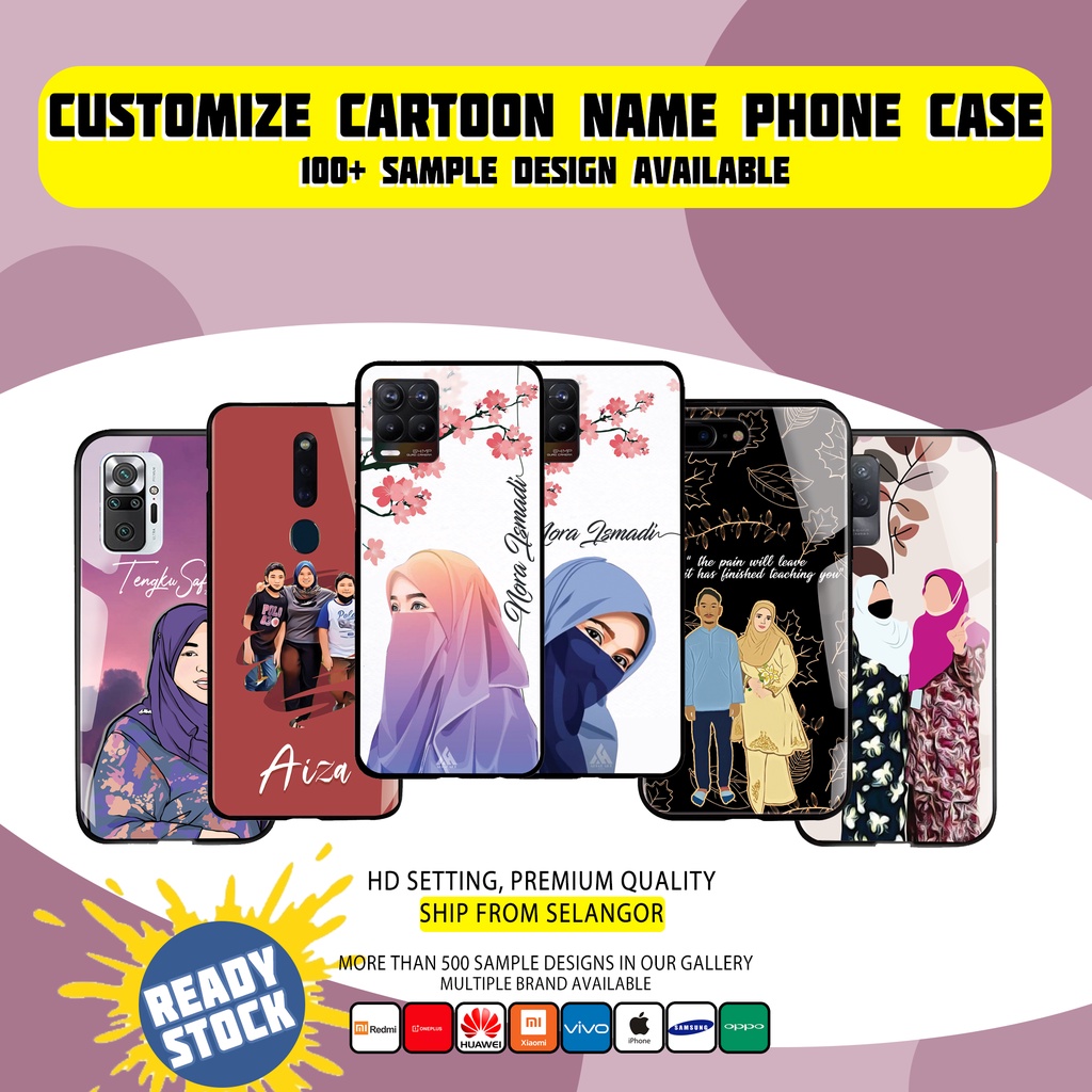 (Any model) Casing cartoon/kartun gambar sendiri/illustration art DIY ...