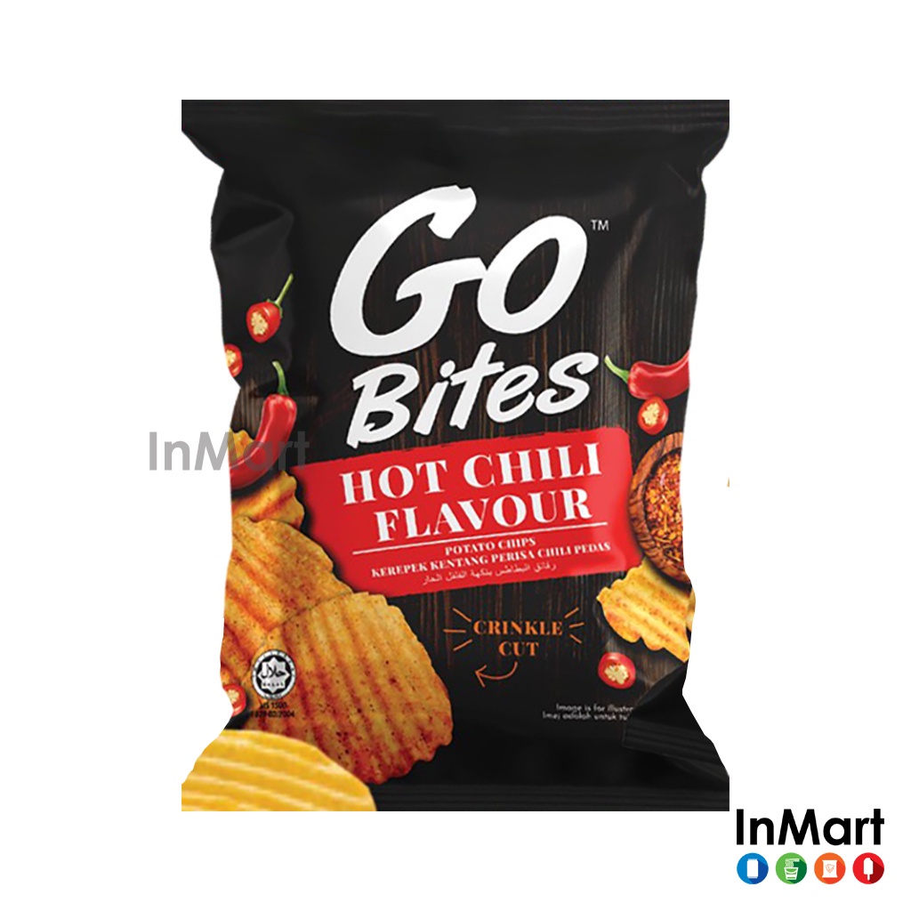 Go Bites Potato Chips Hot Chili Flavour 60g 薯片 热辣味 | Shopee Malaysia