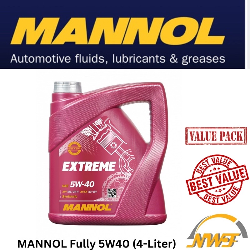 MANNOL 7915 EXTREME 5W-40 ENGINE OIL (4-Liter) | Shopee Malaysia