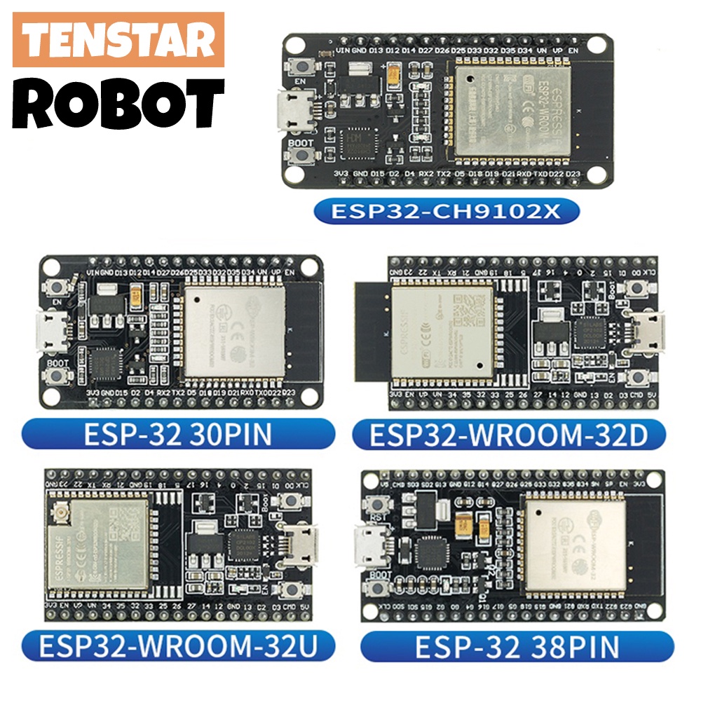 ESP32 Development Board WiFi+Bluetooth Ultra-Low Power Consumption Dual Core ESP-32 ESP-32S ESP ...